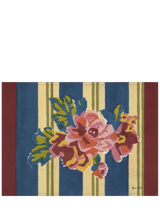 Set of 2 queen stripes bouquet placemats - LISA CORTI - Home | Luisaviaroma