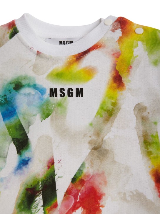 Stretch cotton crewneck sweatshirt - MSGM - Boys | Luisaviaroma